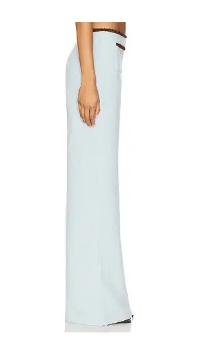 Amanda Uprichard Windsor Tweed Trousers - Baby Blue