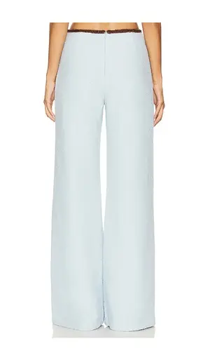 Amanda Uprichard Windsor Tweed Trousers - Baby Blue
