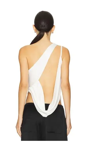 CEREN OCAK One Shoulder Satin Top