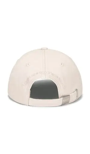 GANNI Washed Cotton Canvas Embroidered Cap - Ivory