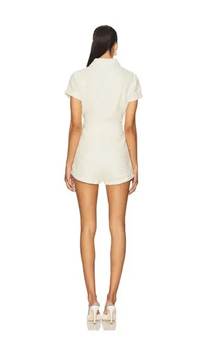 Line & Dot Selani Sequined Tweed Romper