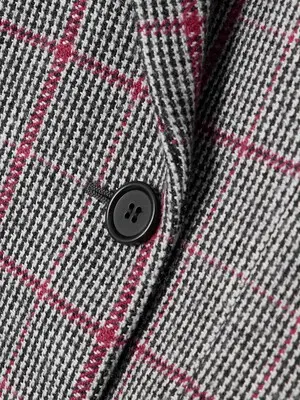 Chloé Double-breasted Checked Wool Blazer With Velvet Trim