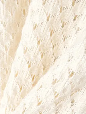 Chloé Lace-trimmed Cotton, Alpaca And Silk-blend Polo Sweater