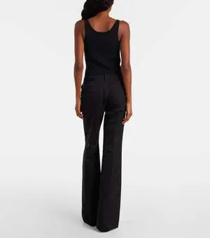 Magda Butrym Cotton And Silk Flared Trousers