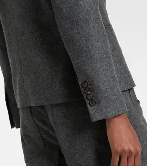 Brunello Cucinelli Wool And Cashmere Double-breasted Blazer