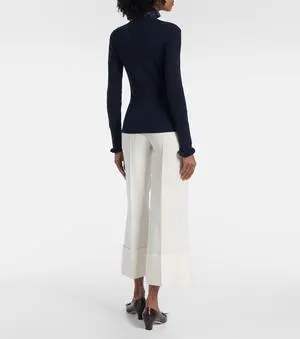 Valentino Garavani Ruffled Virgin Wool Cardigan