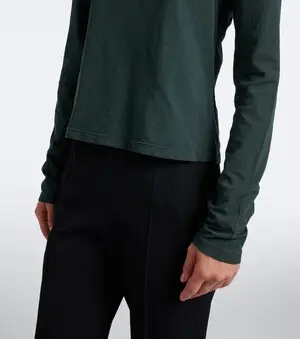 THE ROW Seruni Cotton Jersey Long Sleeve T-shirt - Grey