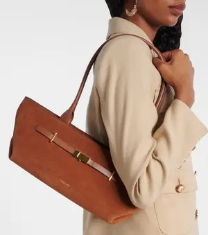 DEMELLIER New York Suede Shoulder Bag - Brown