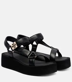Tory Burch Mellow Leather Platform Sandals