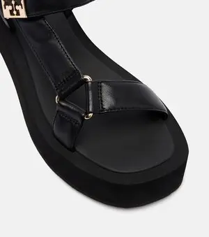 Tory Burch Mellow Leather Platform Sandals