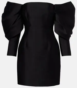 Solace London Freja Satin Mini Dress - Black