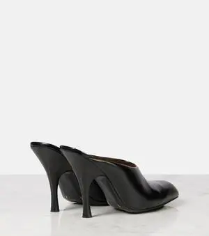 Khaite Colt 100 Leather Mules - Black