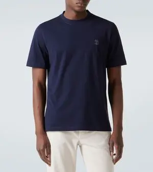 Brunello Cucinelli Logo Cotton Jersey T-shirt