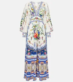 Camilla Printed Silk Maxi Dress - Multicoloured