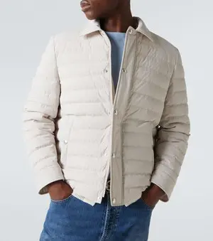 Brunello Cucinelli Quilted Down Jacket - White