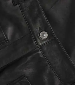 Victoria Beckham Alina Leather Wide-leg Trousers