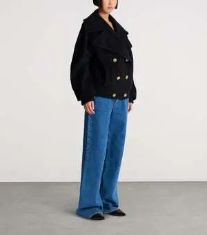Balmain Wool-cashmere Pea Coat