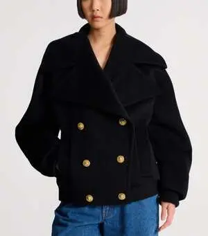 Balmain Wool-cashmere Pea Coat