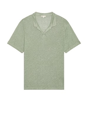 Onia Shaun Linen Polo - Sage
