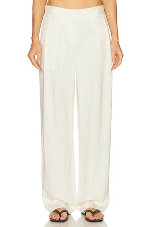 TOTEME Double Pleat Straight Trousers