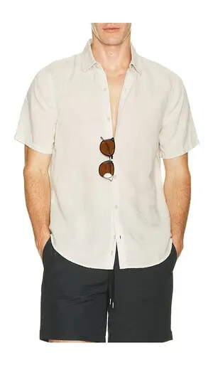 Onia Jack Air Linen Shirt In . Also - Grey