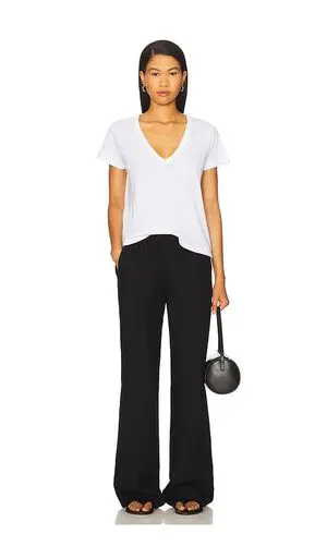 LESET Laura V-neck Tee - White