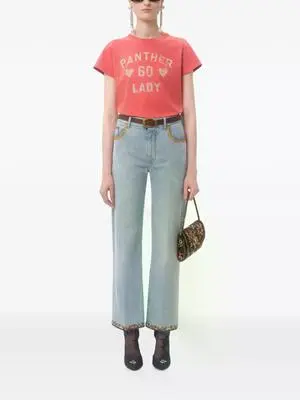 Valentino Garavani Panther Lady Graphic Print T-shirt - Red