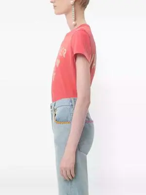 Valentino Garavani Panther Lady Graphic Print T-shirt - Red
