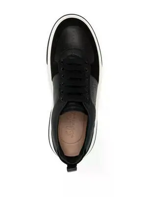 FERRAGAMO Gancini Two-tone Calf Leather Sneakers