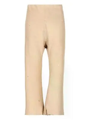 MAISON MARGIELA Drawstring-waist Cropped Trousers - Neutrals
