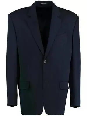 Balenciaga Single-breasted Blazer - Blue