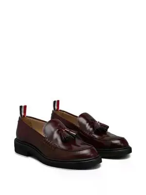 Thom Browne Burgundy Tassel Detail Loafers - Red