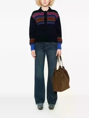 Etro Fair Isle Cardigan With Spread Collar