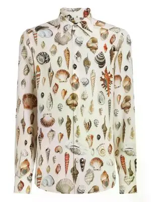 Dolce & Gabbana Shell-print Martini Shirt - Neutrals