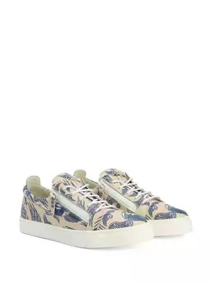GIUSEPPE ZANOTTI Frankie Double-zip Low-top Sneakers - Neutrals