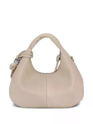 GANNI Mini Grained Tote Bag - Neutrals