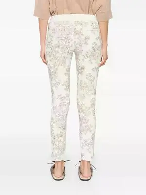 JUVIA Cotton-blend Floral Print Pants