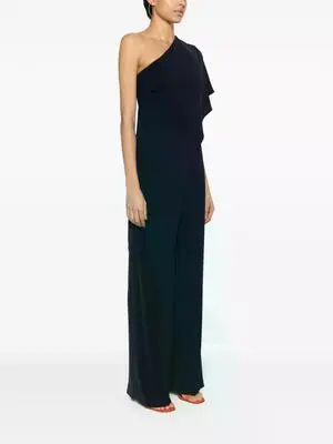 Ralph Lauren One-shoulder Cape Jumpsuit - Blue