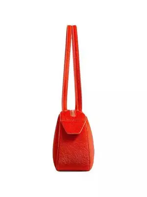 Khaite Simona Shoulder Bag In Textured Haircalf - Orange