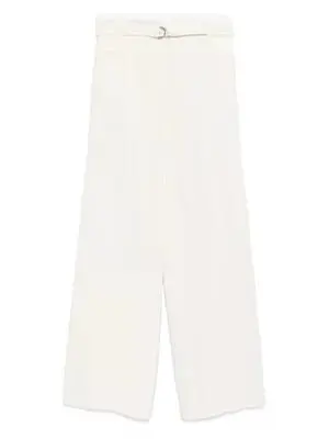 Liviana Conti Belted Straight-leg Trousers - Neutrals
