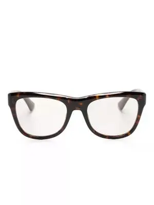 Saint Laurent Square Frame Glasses - Brown