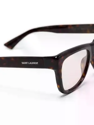 Saint Laurent Square Frame Glasses - Brown