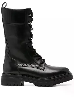 Geox 40mm Iridea Combat Boots - Black