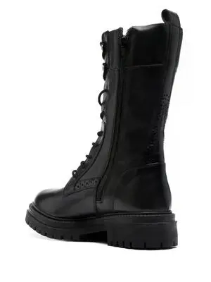 Geox 40mm Iridea Combat Boots - Black