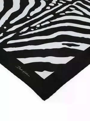 Dolce & Gabbana Zebra-print Twill Scarf