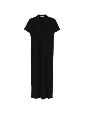 THE ROW Valenti Short-sleeve Maxi Dress - Black