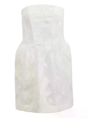 FLEUR DU MAL Lace Strapless Dress - White