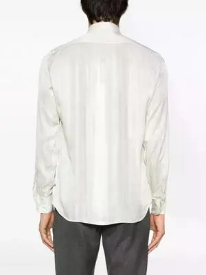 LARDINI Stripe-pattern Classic-collar Shirt