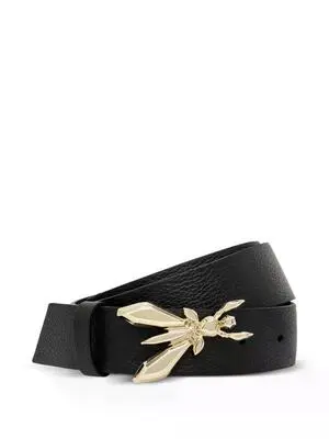 Patrizia Pepe Logo Plaque Leather Belt - Black