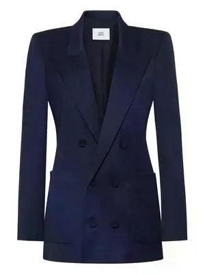 Adam Lippes Wool Double-breasted Blazer - Blue